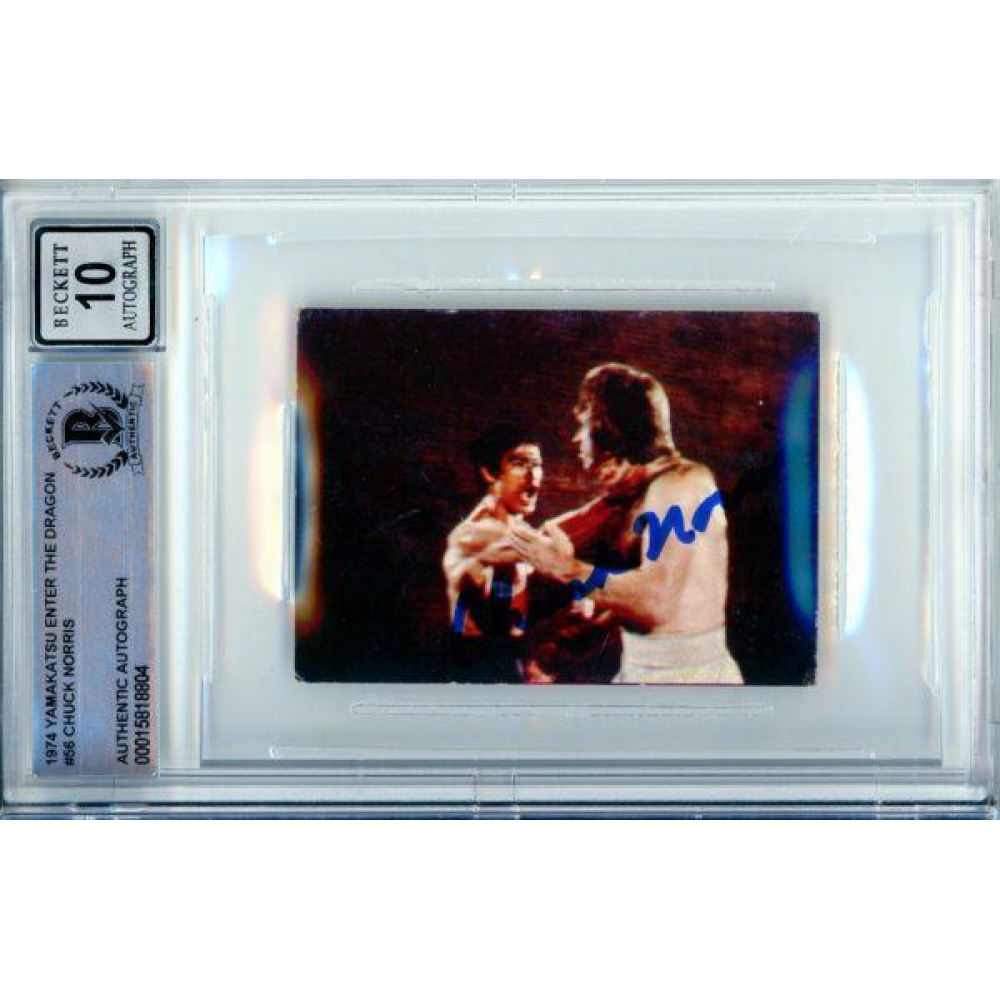 Chuck Norris Signed 1974 Yamakatsu Enter the Dragon #56 (BGS ...