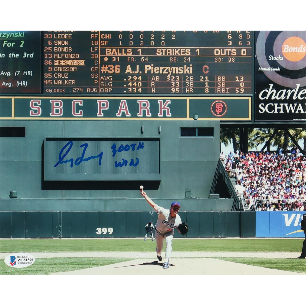 Greg Maddux Signed Cubs 8x10 Photo Inscribed "300th Win" (Beckett) | Pristine Auction