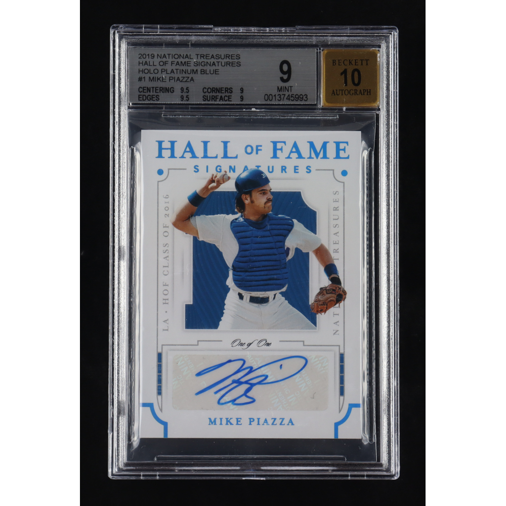 Mike Piazza 2019 Panini National Treasures Hall of Fame Signatures Holo ...