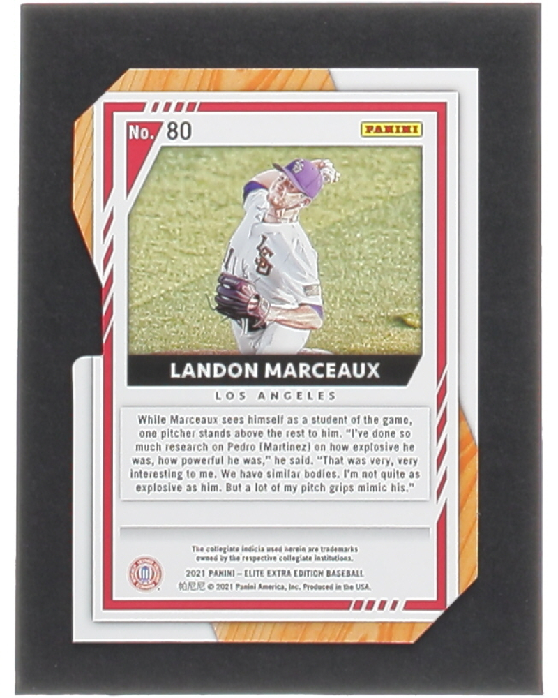 Landon Marceaux 2021 Elite Extra Edition Prime Numbers Gold Die Cut #80 ...
