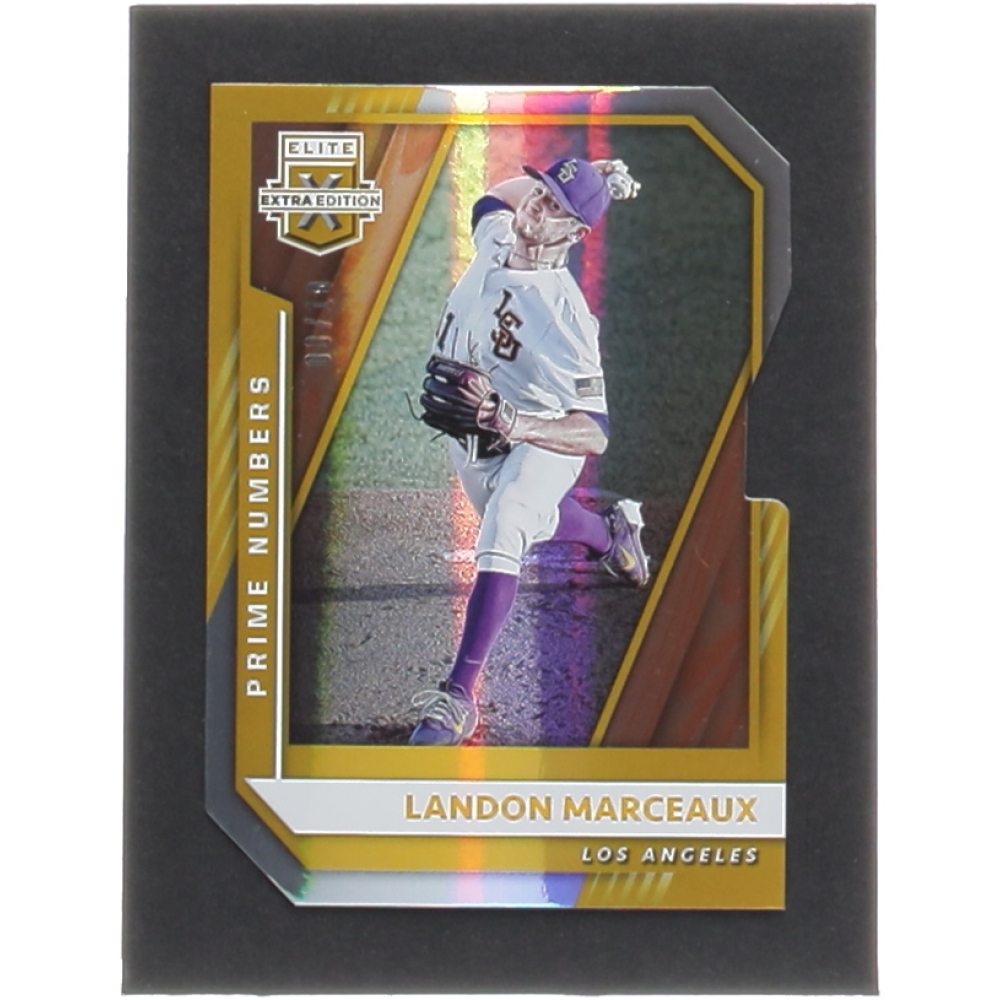 Landon Marceaux 2021 Elite Extra Edition Prime Numbers Gold Die Cut #80 ...