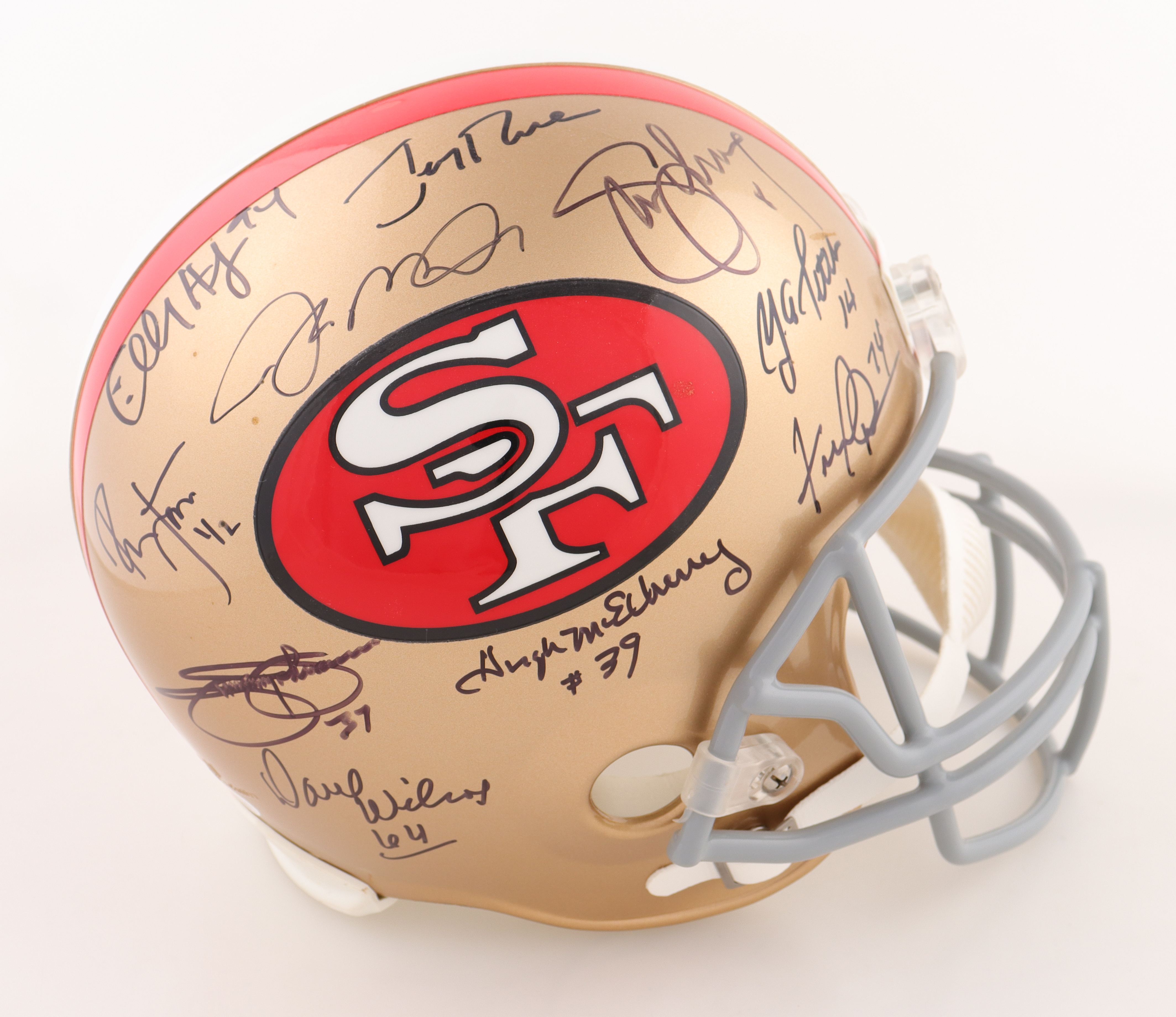 49ers Legends Full-Size Helmet Signed By (16) With Joe Montana, Steve ...