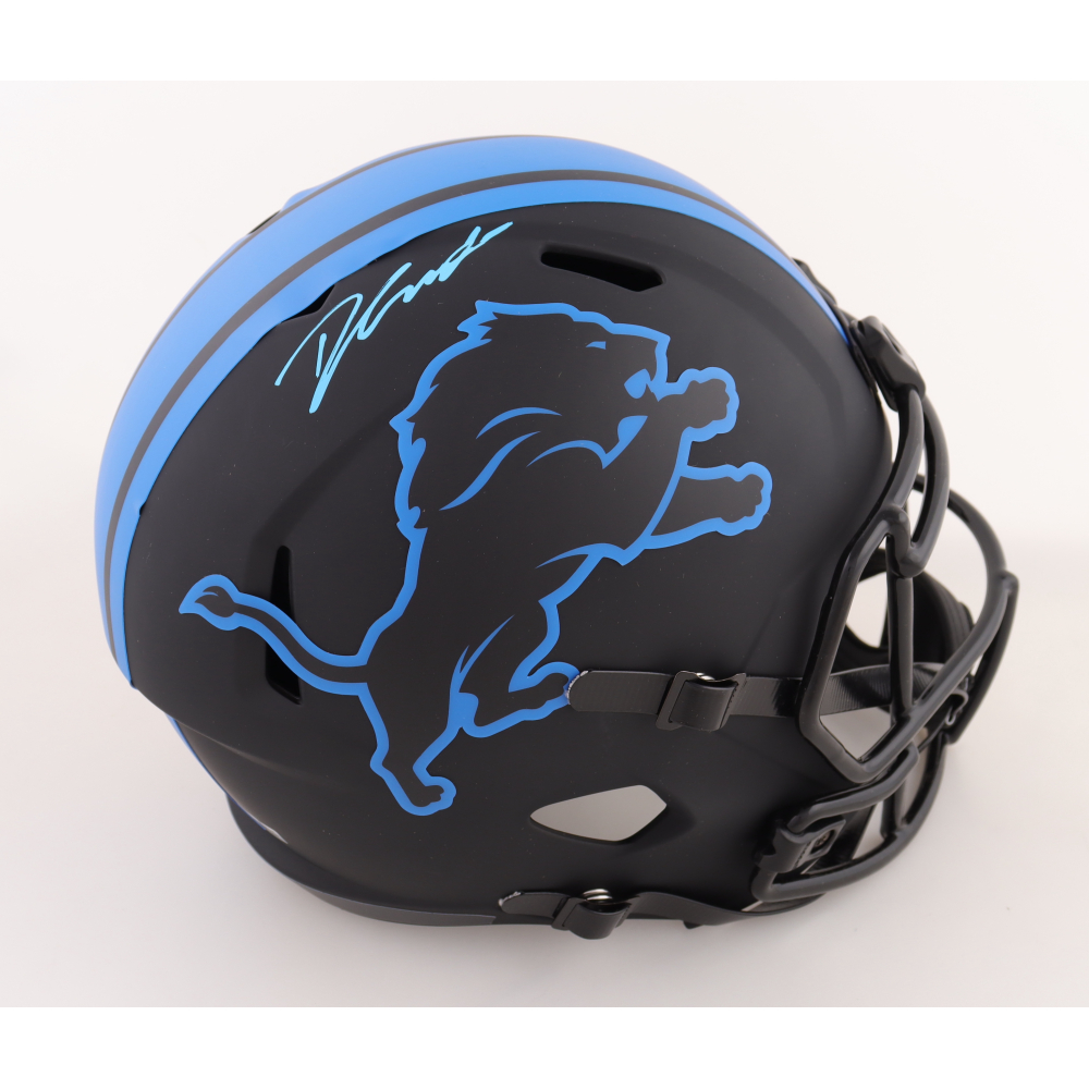 D'Andre Swift Signed Lions Full-Size Eclipse Alternate Speed Helmet (Fanatics) | Pristine Auction