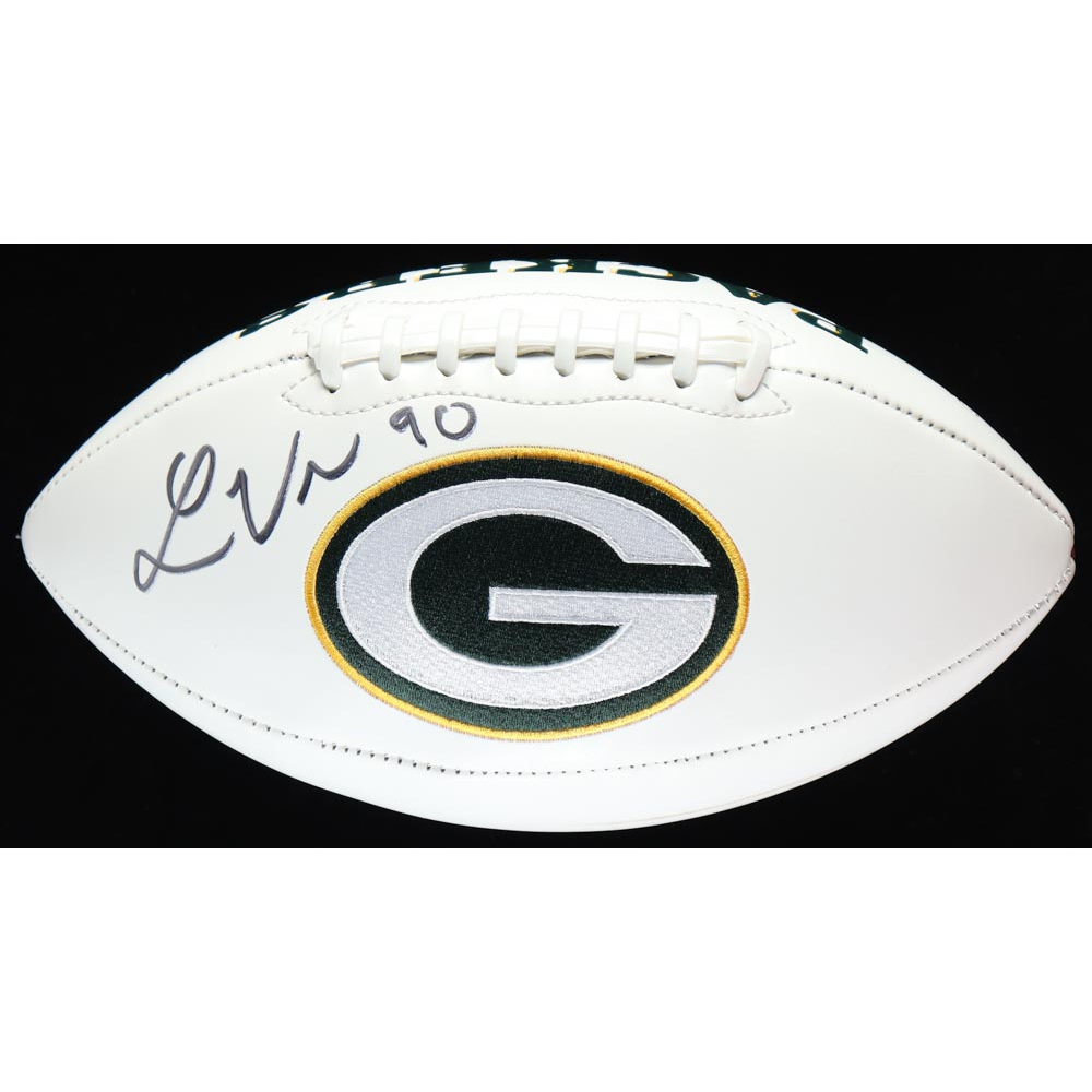 Lukas Van Ness Signed Packers Logo Football (Beckett) | Pristine Auction