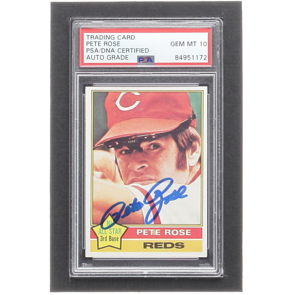 Pete Rose Signed 1976 Topps #240 (PSA | Autograph Graded PSA 10 ...