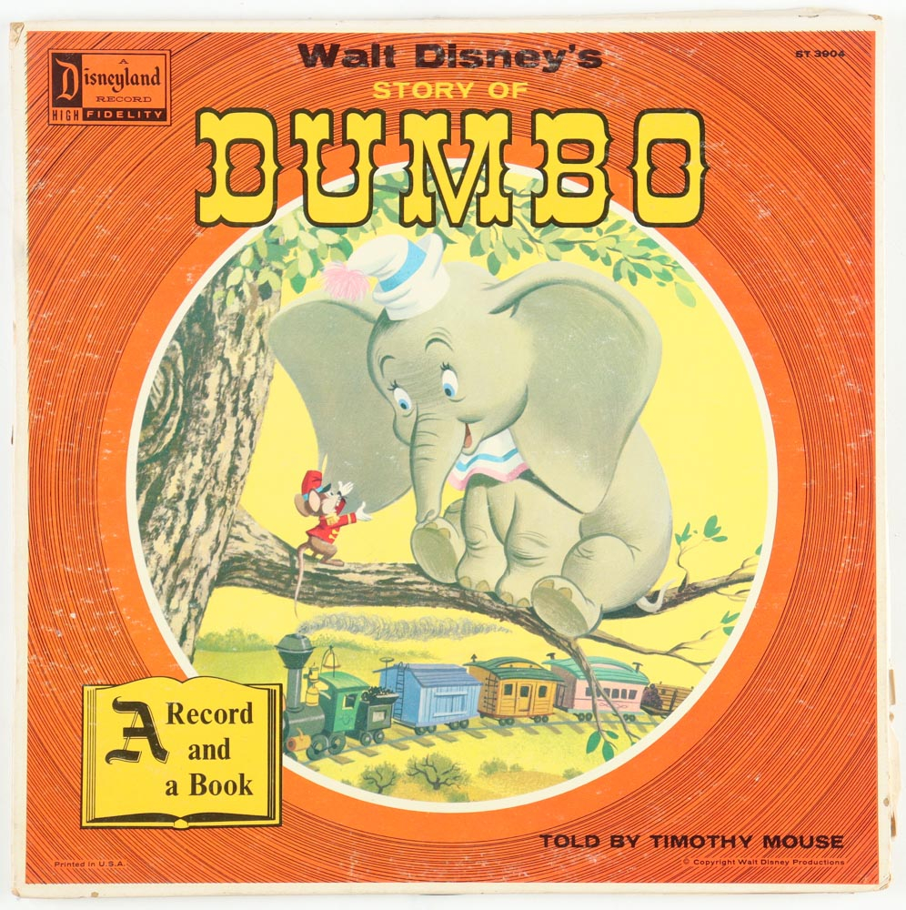 1957 Walt Disney Vintage "Story Of Dumbo" LP Vinyl Record Album ...