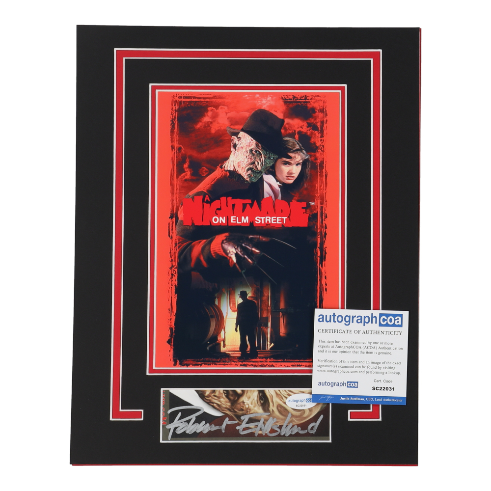 Robert Englund Signed "A Nightmare on Elm Street" Custom Matted 11x14 ...