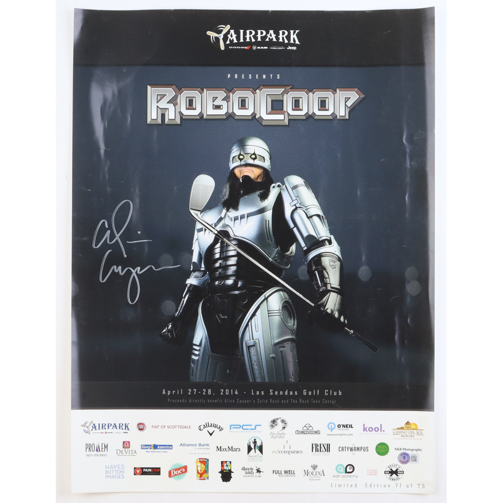 Alice Cooper Signed "Robocop" 18x24 Poster (Beckett) | Pristine Auction