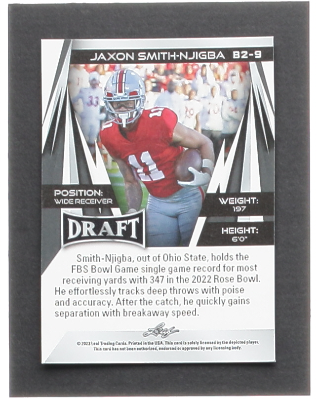 Jaxon Smith-Njigba 2023 Leaf Draft Base Version 2 #B29 | Pristine Auction