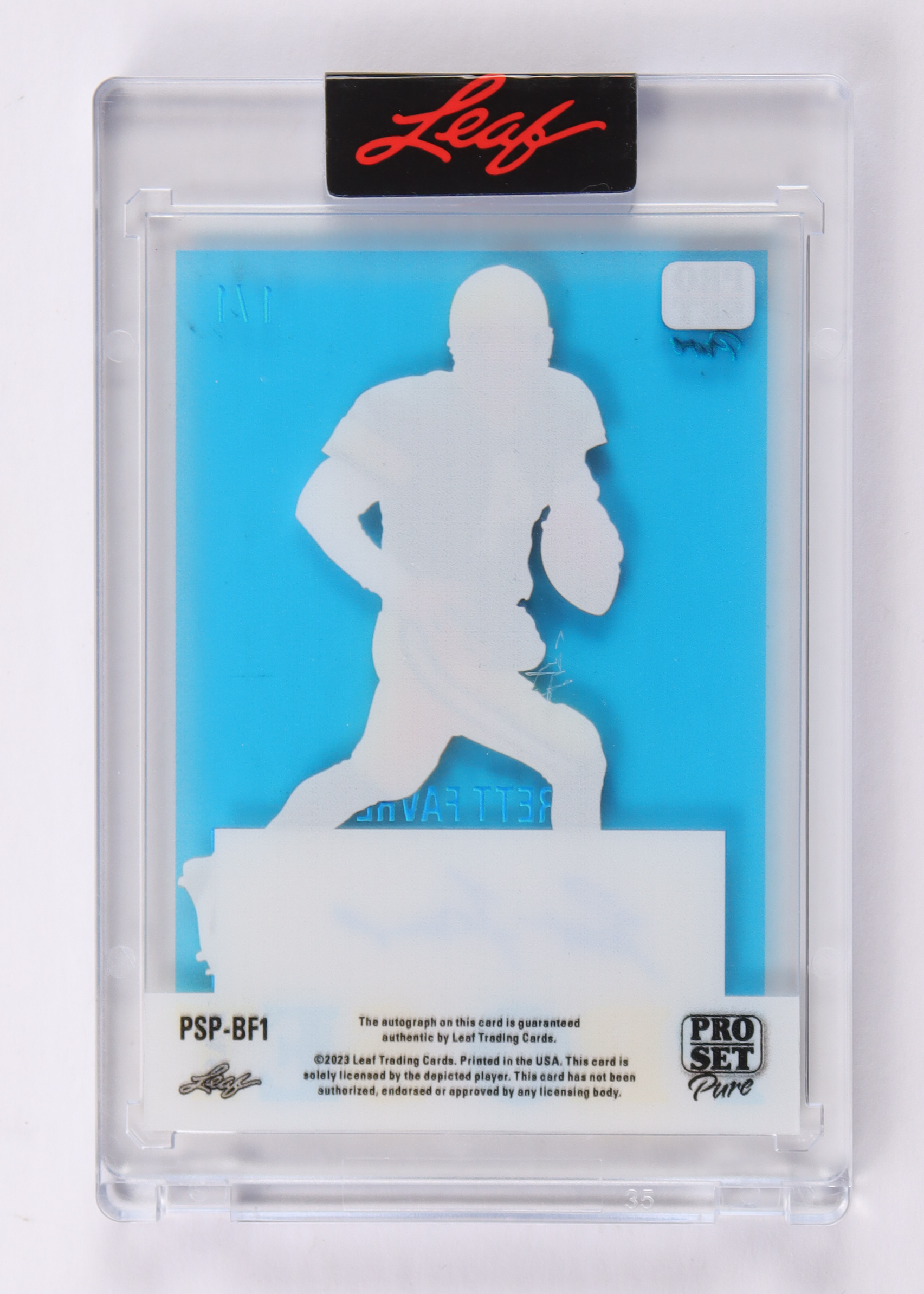 Brett Favre 2023 Pro Set Pure Pro Set Past Autographs Platinum Blue # ...