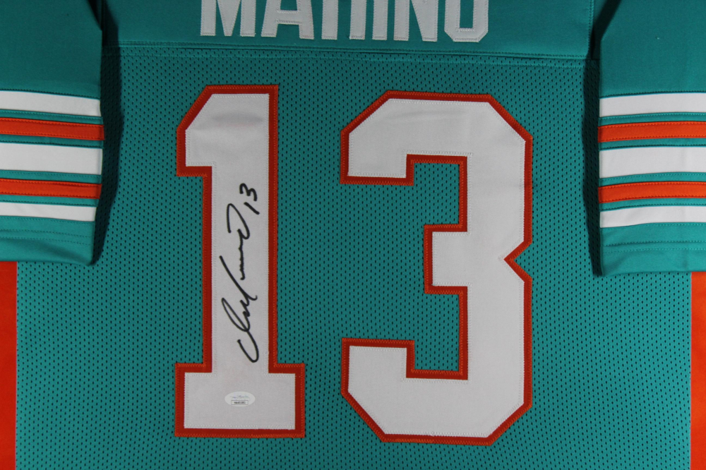Dan Marino Signed 35x43 Custom Framed Jersey Display (JSA) | Pristine ...