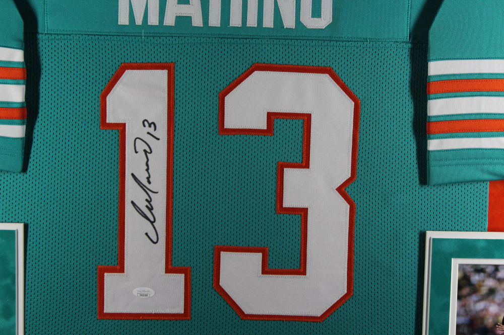 Dan Marino Signed 35x43 Custom Framed Jersey Display (JSA) | Pristine ...