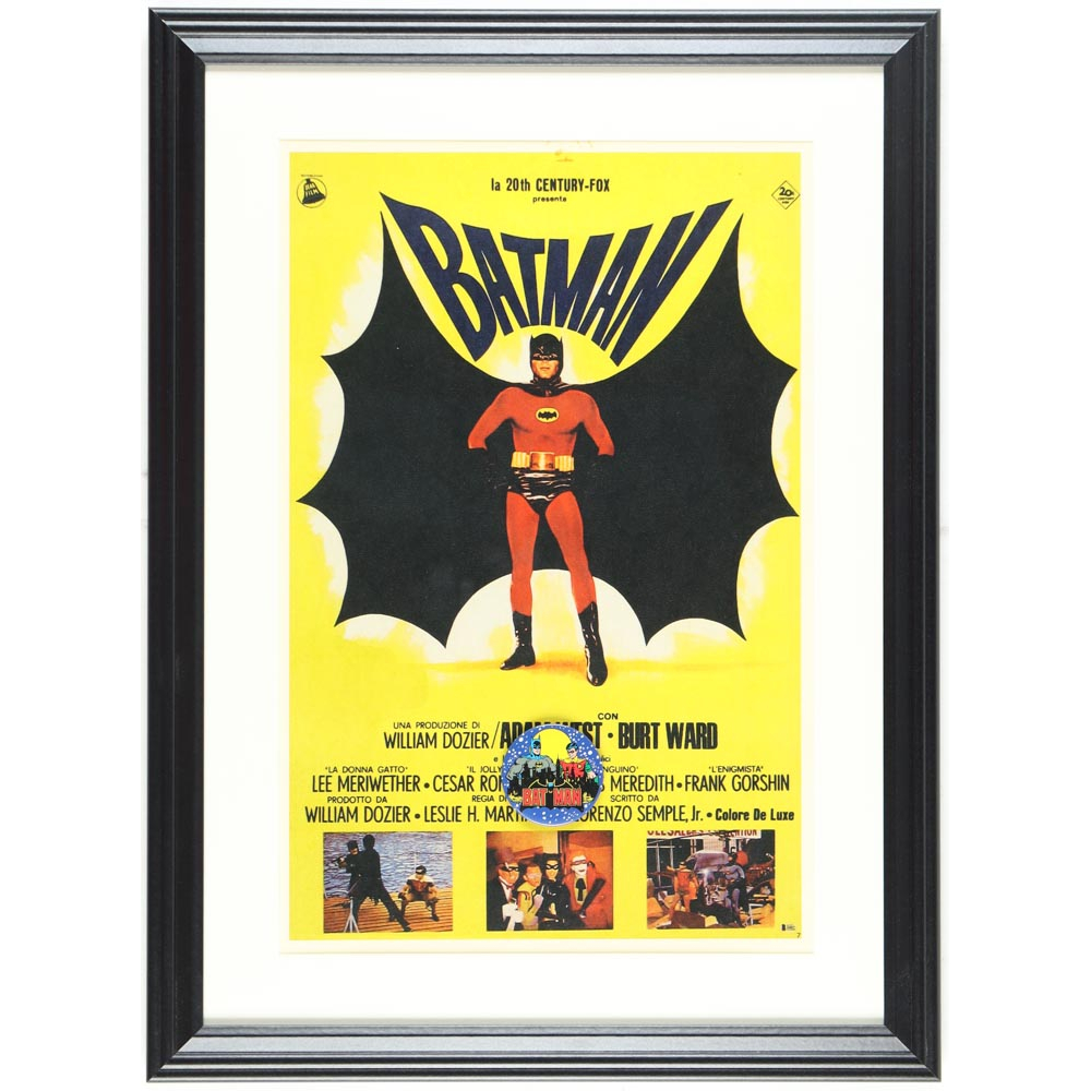 1966 "Batman" Custom Framed Spanish Print with Vintage Batman & Robin ...