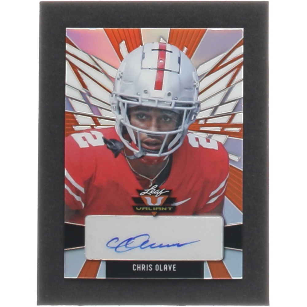 Chris Olave 2022 Leaf Valiant Portrait Autographs Orange #PACO3 EXCH #07/25 RC | Pristine Auction