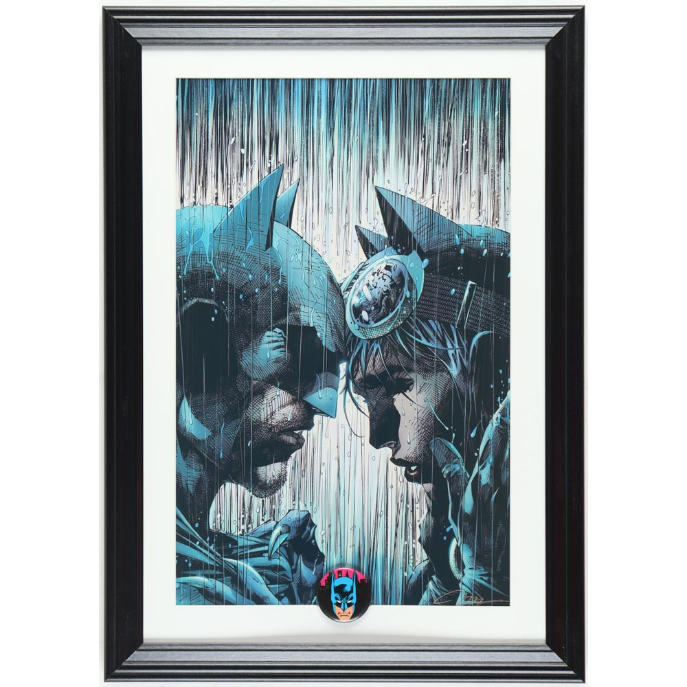 Batman & Catwoman Custom Framed Print Display with 1989 Batman Pin ...