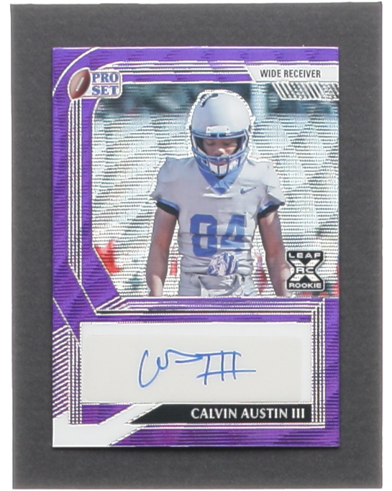 Calvin Austin III 2022 Leaf Pro Set Metal Wave Purple #PACA1 #17/25 RC ...
