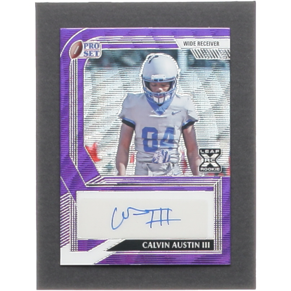 Calvin Austin III 2022 Leaf Pro Set Metal Wave Purple #PACA1 #17/25 RC ...