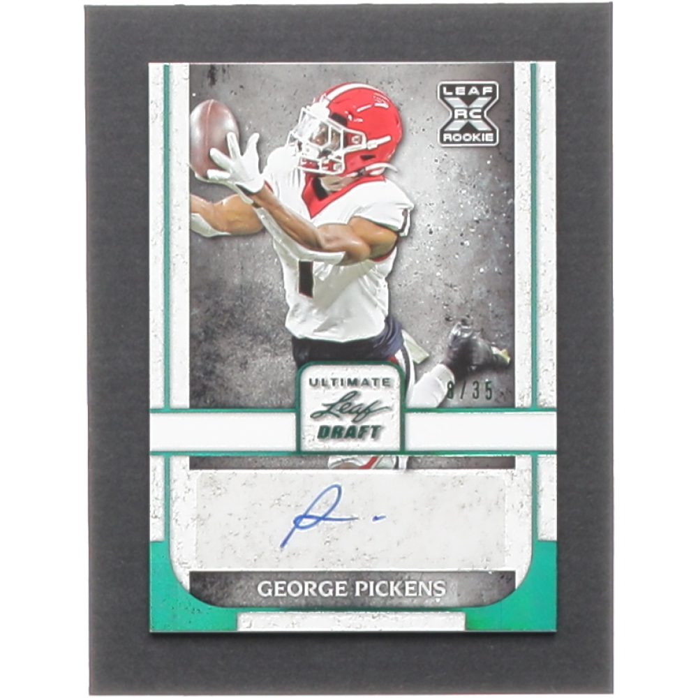 George Pickens 2022 Leaf Ultimate Draft Emerald Spectrum #BAGP1 #08/35 ...