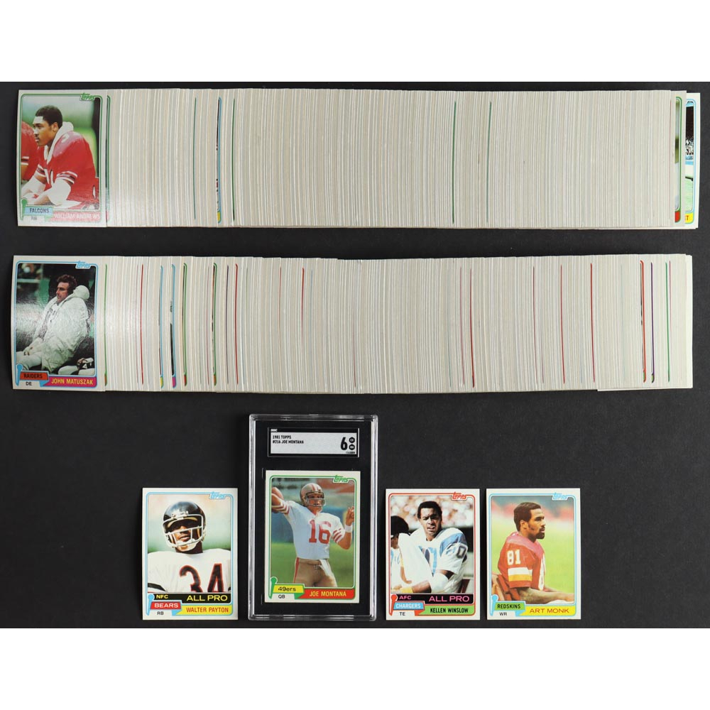 1981 Topps Football Complete Set of (528) Cards with Joe Montana #216 ...