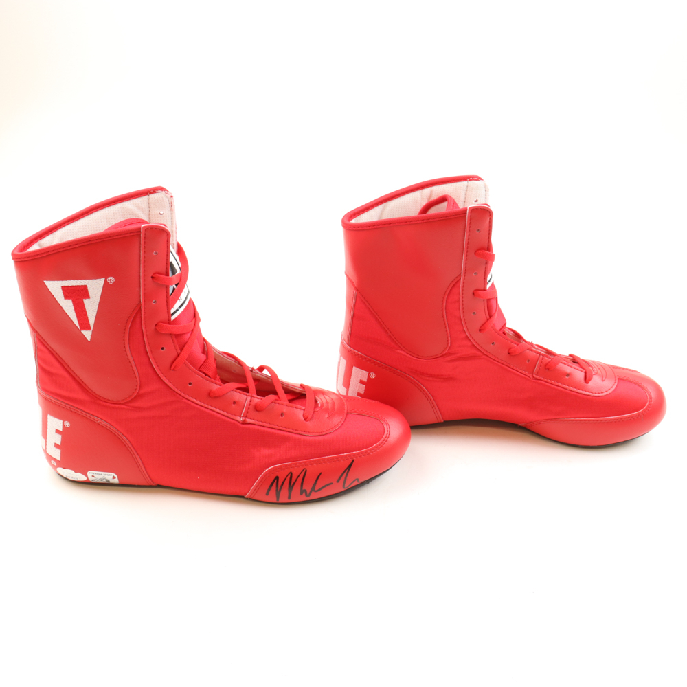Mike Tyson Signed Pair of Title Boxing Boots (JSA & Tyson) | Pristine ...