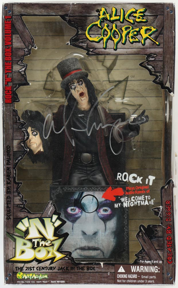 Alice Cooper Signed "Jack 'N The Box" Figure (Beckett) | Pristine Auction