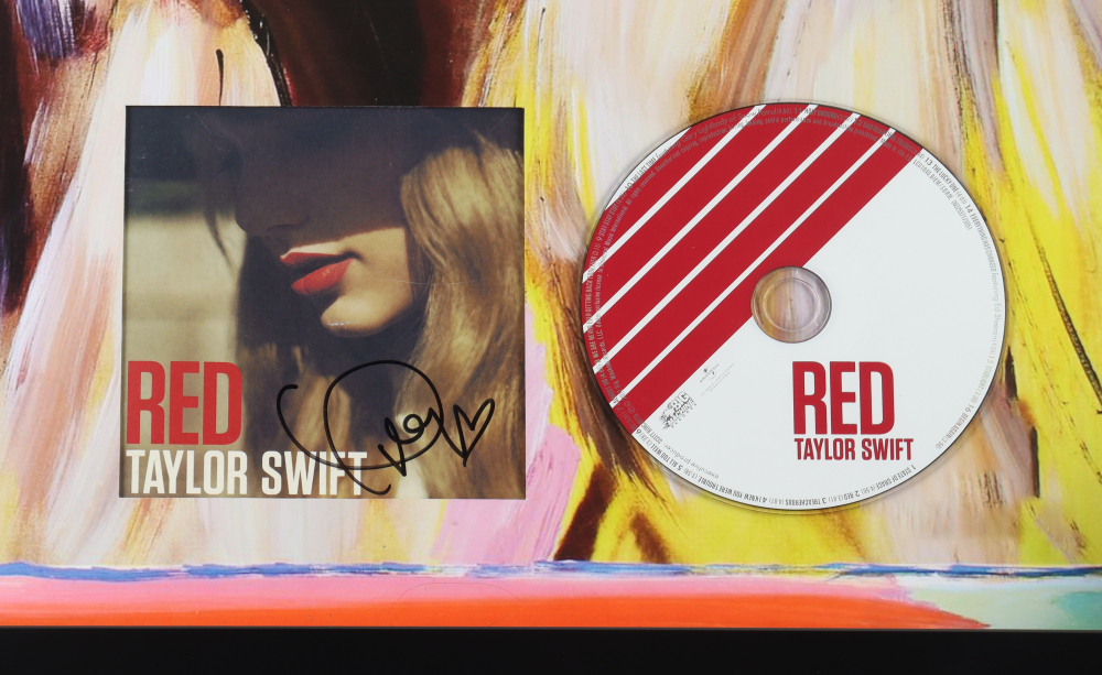 Taylor Swift Signed "Red: Taylor's Version" Custom Framed CD Booklet ...