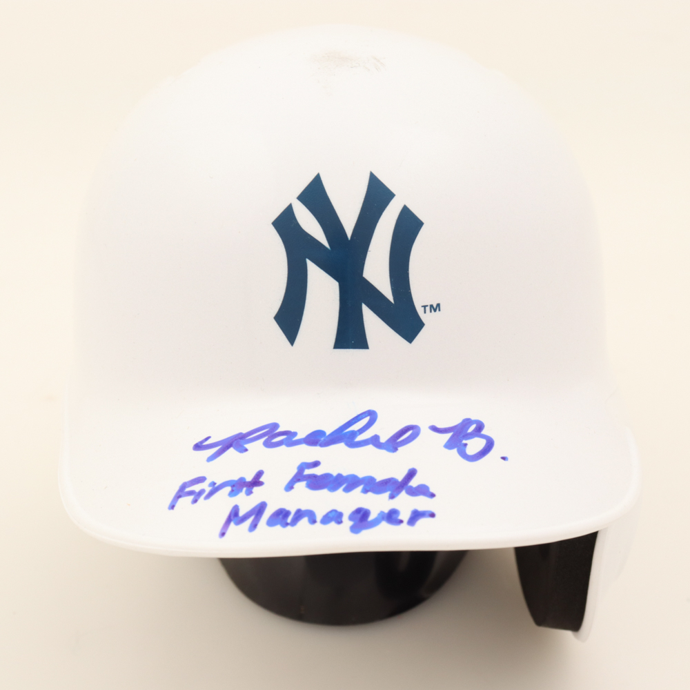 Rachel Balkovec Signed Yankees Mini Batting Helmet Inscribed "First ...