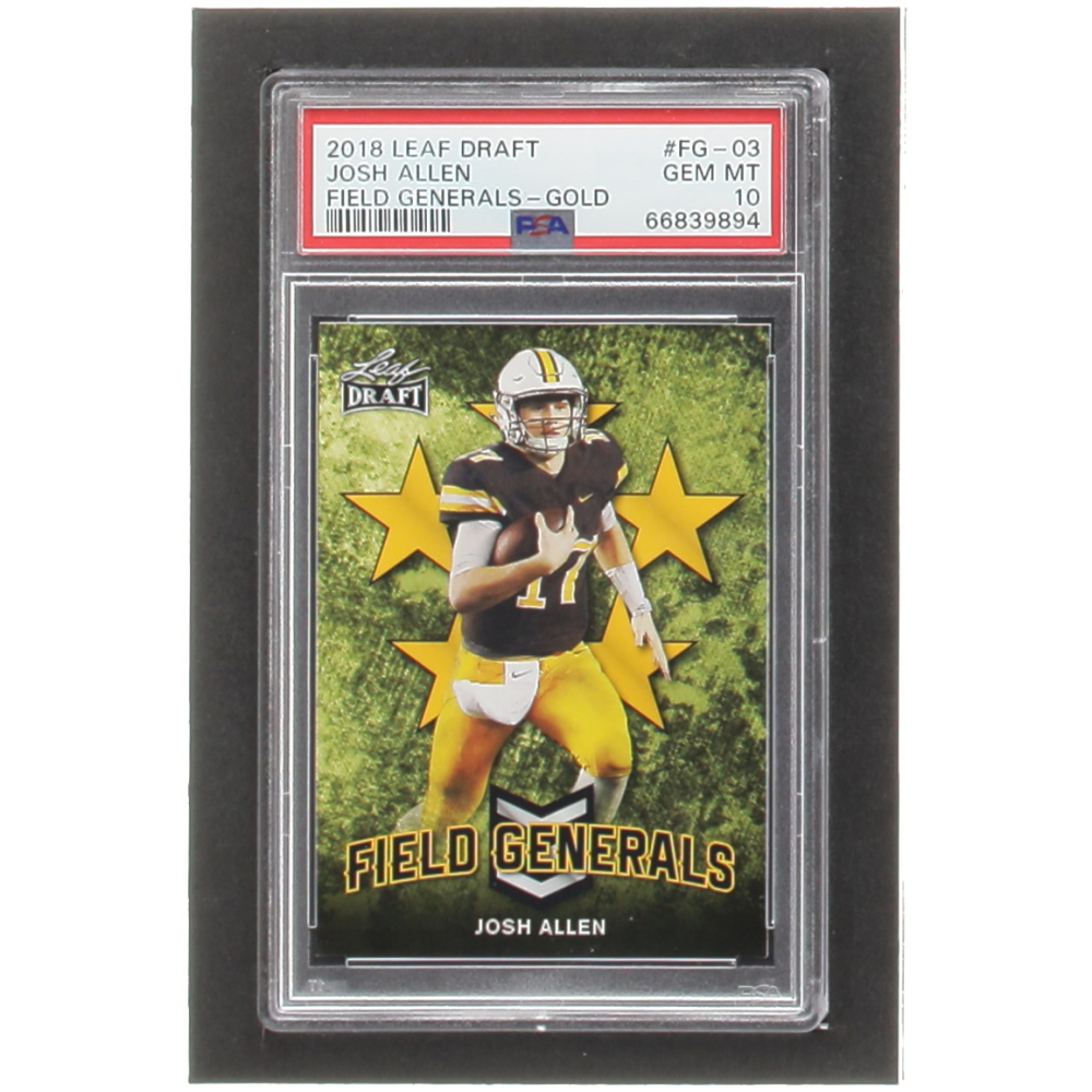 Josh Allen 2018 Leaf Draft Field Generals Gold #FG03 (PSA 10 ...