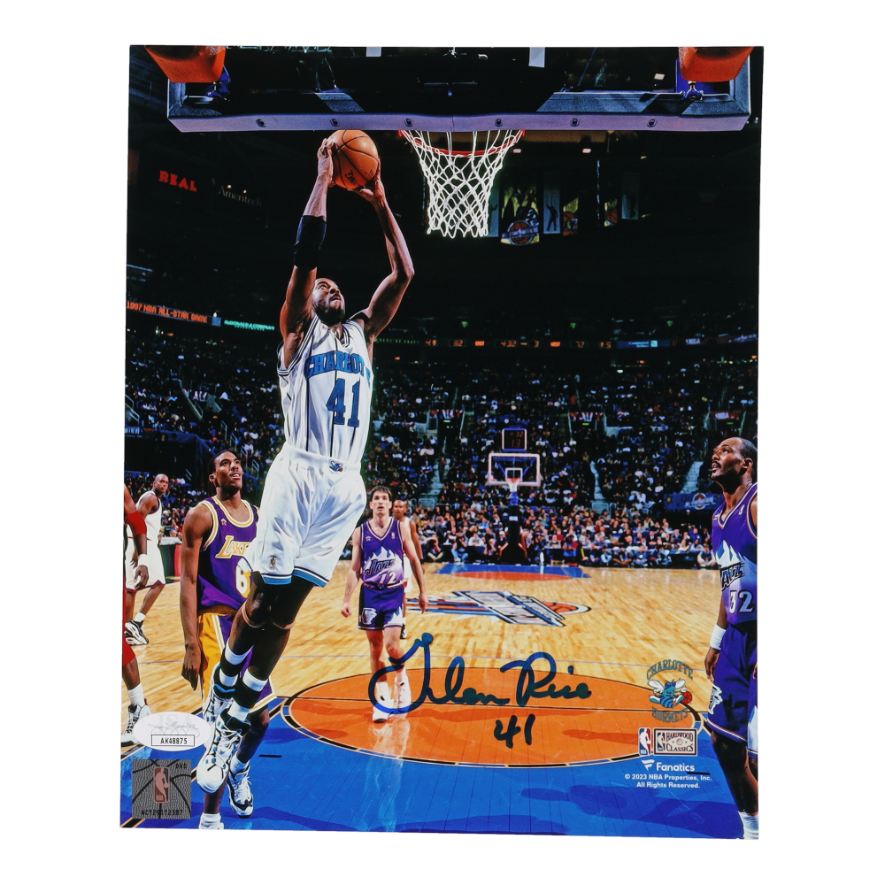 Glen Rice Signed Hornets 8x10 Photo (JSA) | Pristine Auction
