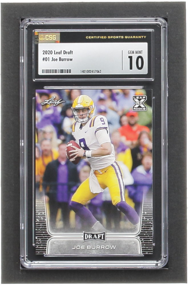 Joe Burrow 2020 Leaf Draft #1 RC (CSG 10) | Pristine Auction