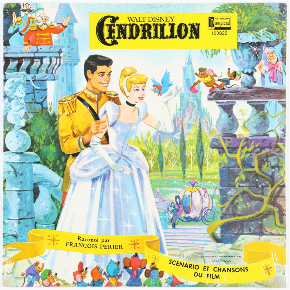 Walt Disney's "Cinderella" France Only Disney LP Vinyl Record Album ...