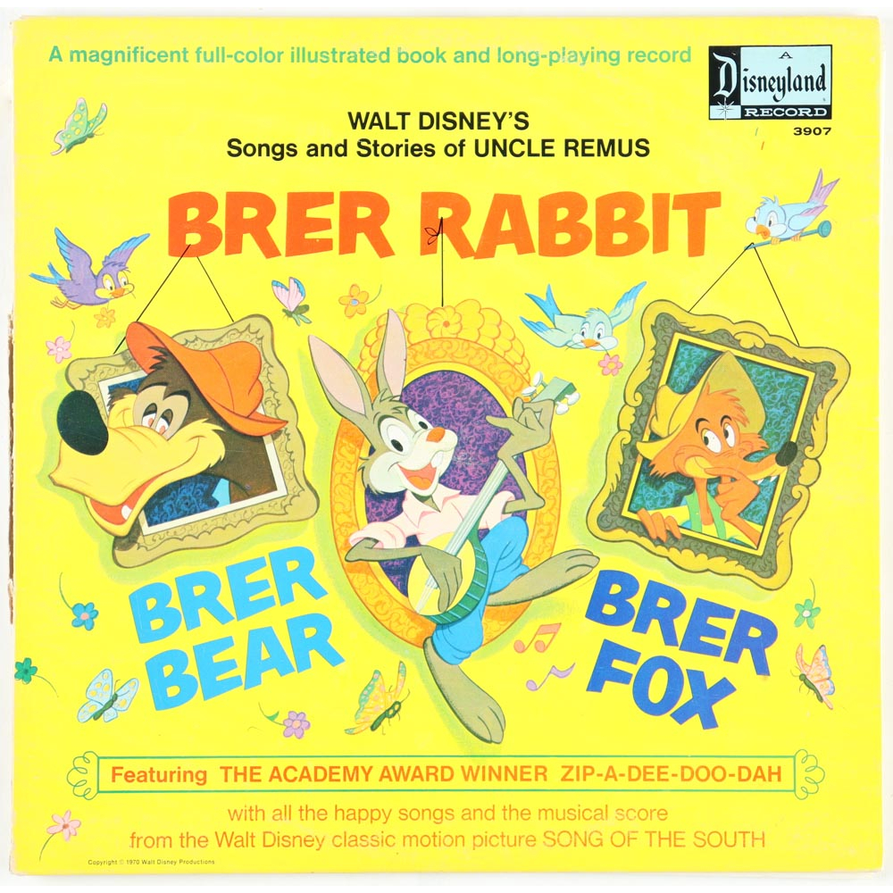 Original Walt Disney "Songs & Stories of Uncle Remus Brer Rabbit" Vinyl ...