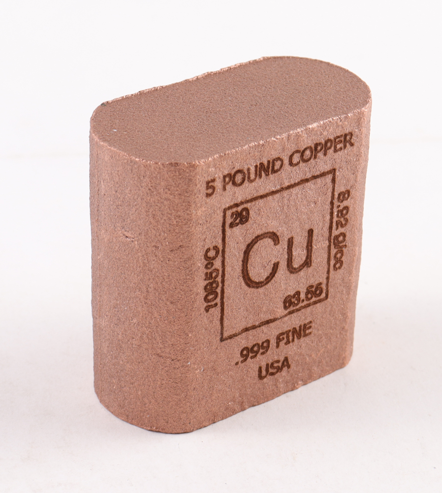 5 Pounds .999 Fine Copper Periodic Table Design Bullion Bar | Pristine ...
