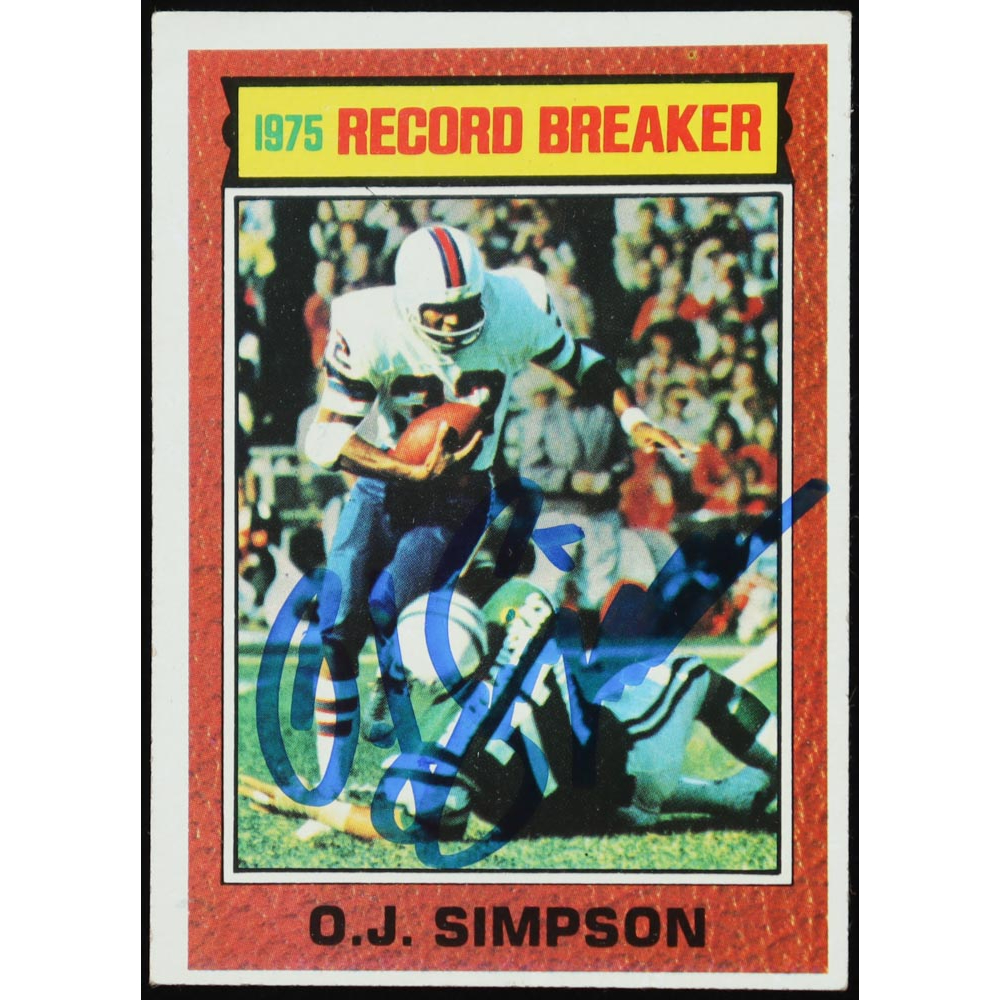 O.J. Simpson Signed 1976 Topps #6 RB (JSA) | Pristine Auction