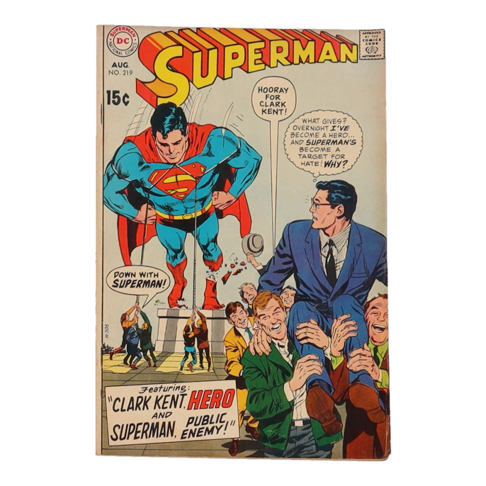 1969 "Superman" Issue #219 DC Comic Book | Pristine Auction