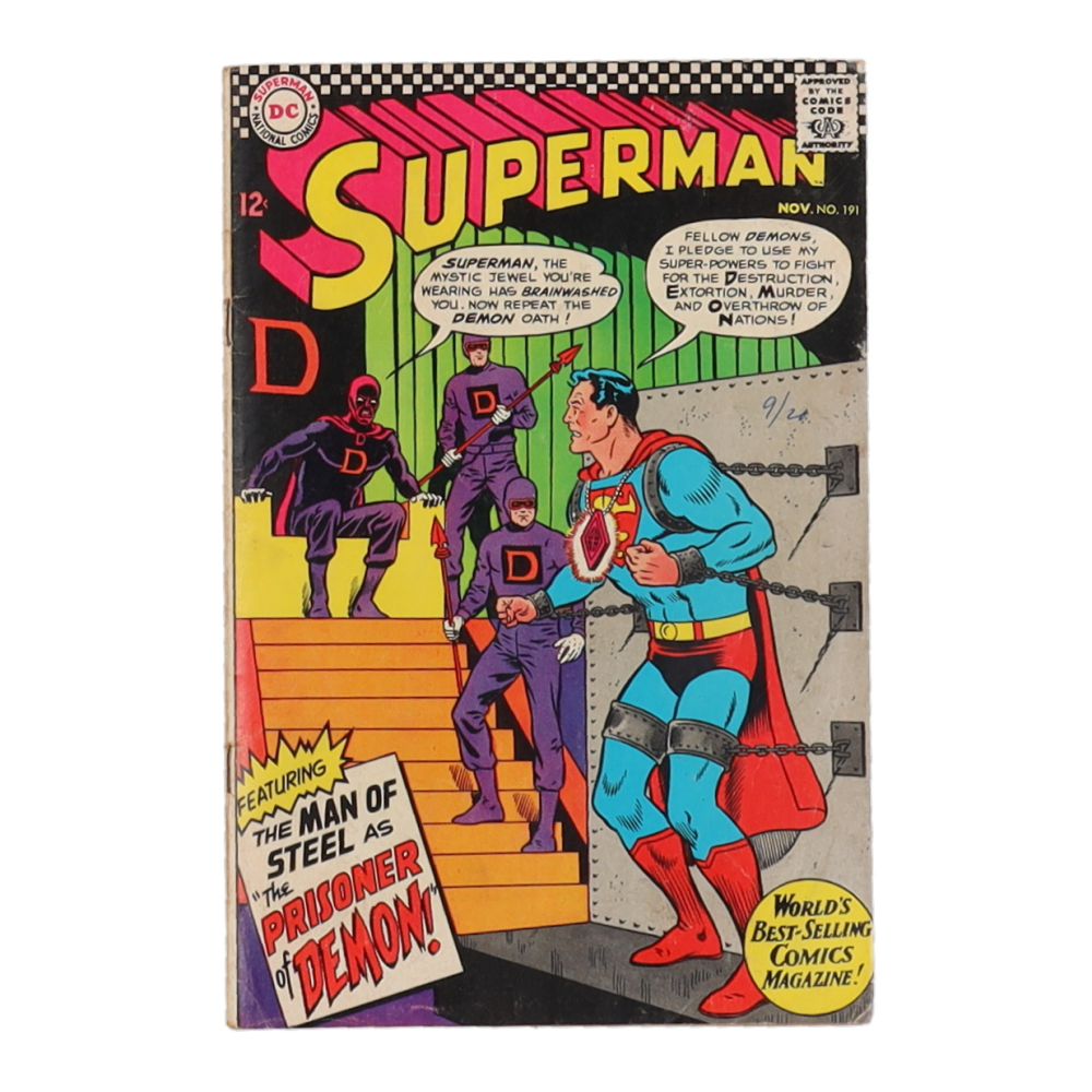 1966 "Superman" Issue #191 DC Comic Book | Pristine Auction