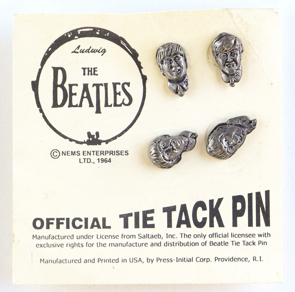 1964 Vintage "The Beatles" Tie Pin Set of (4) Pins | Pristine Auction