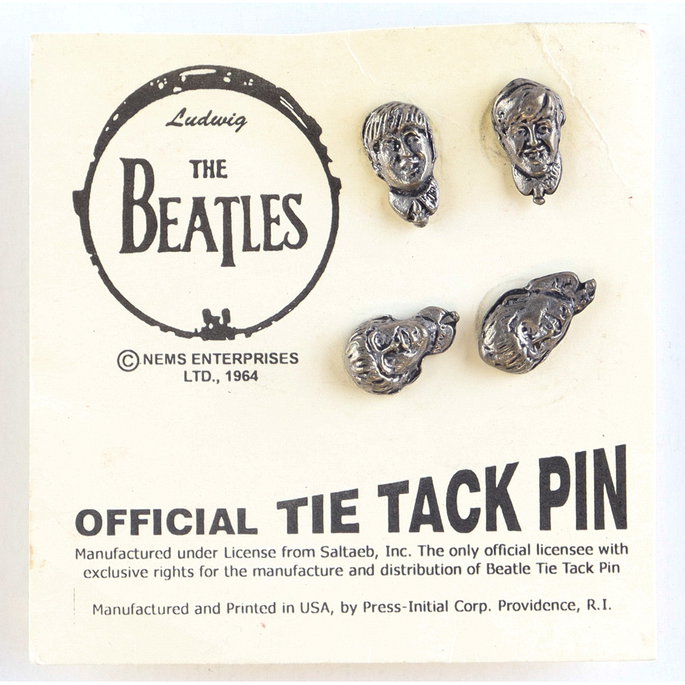 1964 Vintage "The Beatles" Tie Pin Set of (4) Pins | Pristine Auction