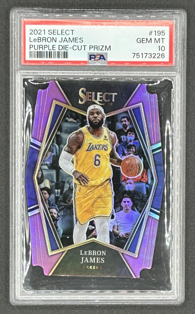 LeBron James 2021 Select #195 Premier Level Purple Die-Cut /99 PSA 10 ...