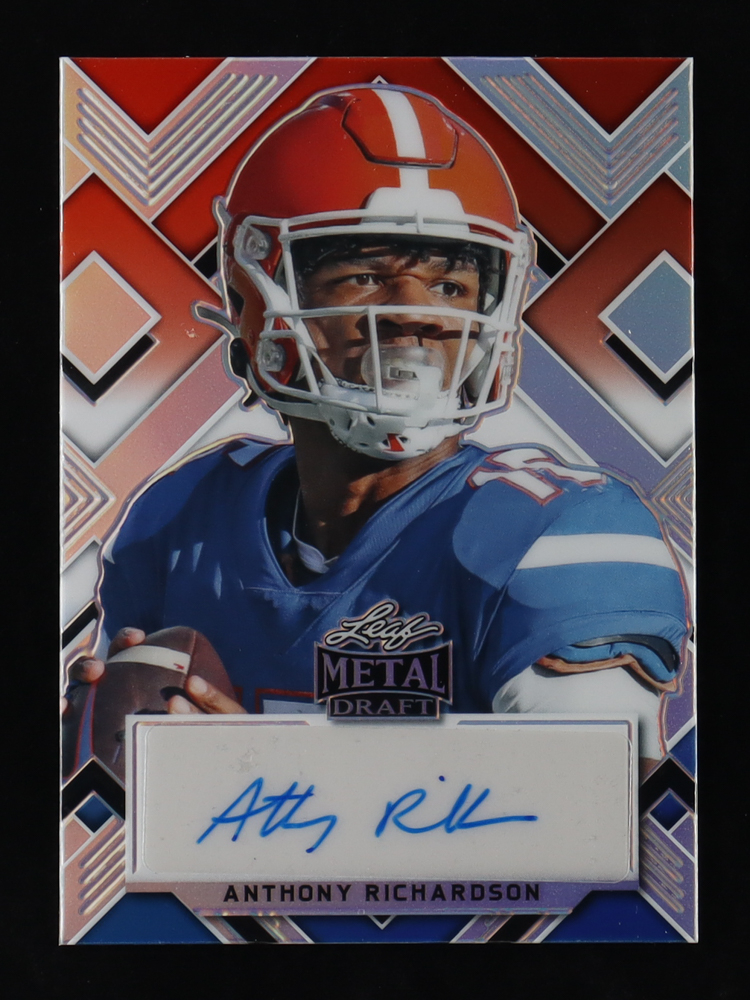 Anthony Richardson 2022 Leaf Metal Draft Portraits Prismatc Red White ...