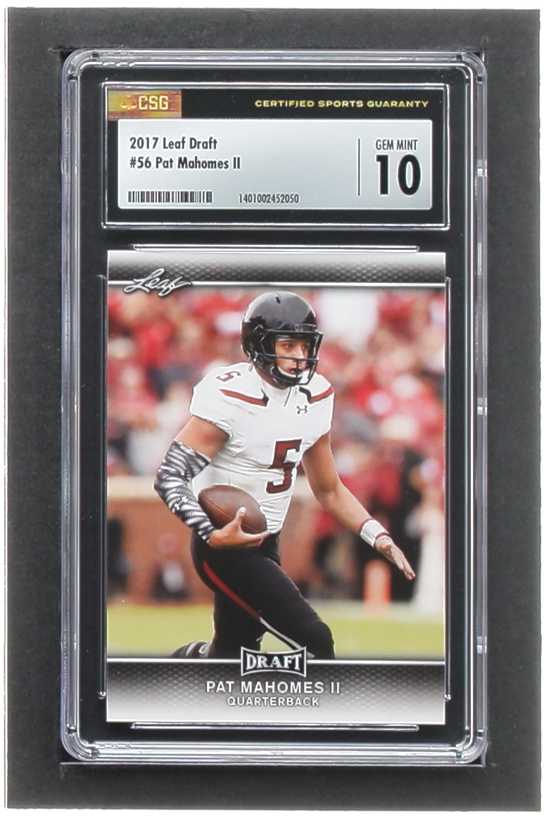 Patrick Mahomes II 2017 Leaf Draft #56 RC (CSG 10) | Pristine Auction