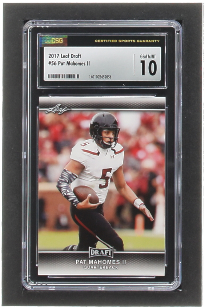 Patrick Mahomes II 2017 Leaf Draft #56 RC (CSG 10) | Pristine Auction