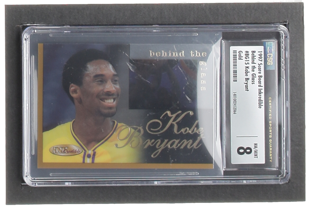 Kobe Bryant 1997 Score Board Inkredible Behind the Glass Gold #BG15 ...
