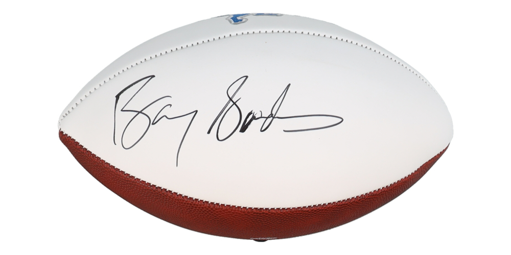 Barry Sanders Signed Lions Logo Football (Schwartz) | Pristine Auction