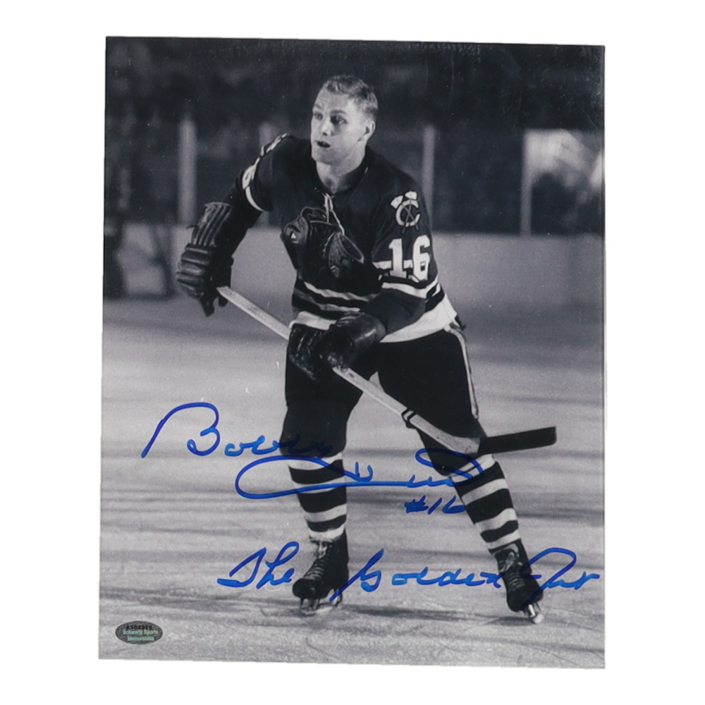 Bobby Hull Signed Blackhawks 8x10 Photo Inscribed "The Golden Jet ...