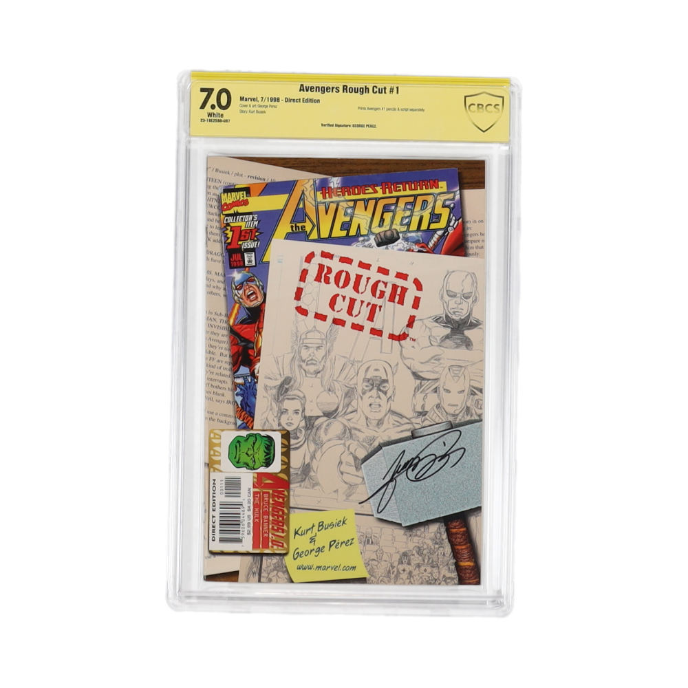George Perez Signed 1998 "Avengers: Rough Cut" Issue #1 Marvel Comic ...