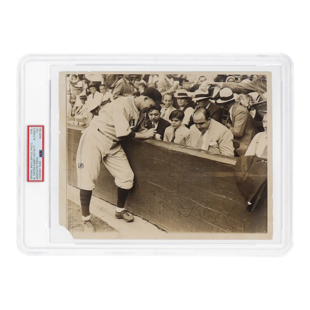 Al Capone & Gabby Hartnett 1931 8x10 Photo (PSA) | Pristine Auction