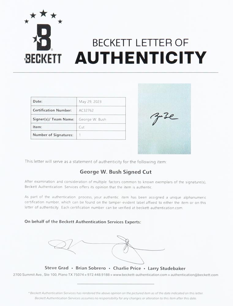 George W. Bush Signed Cut Custom Framed 9/11 Ground Zero Speech Display ...