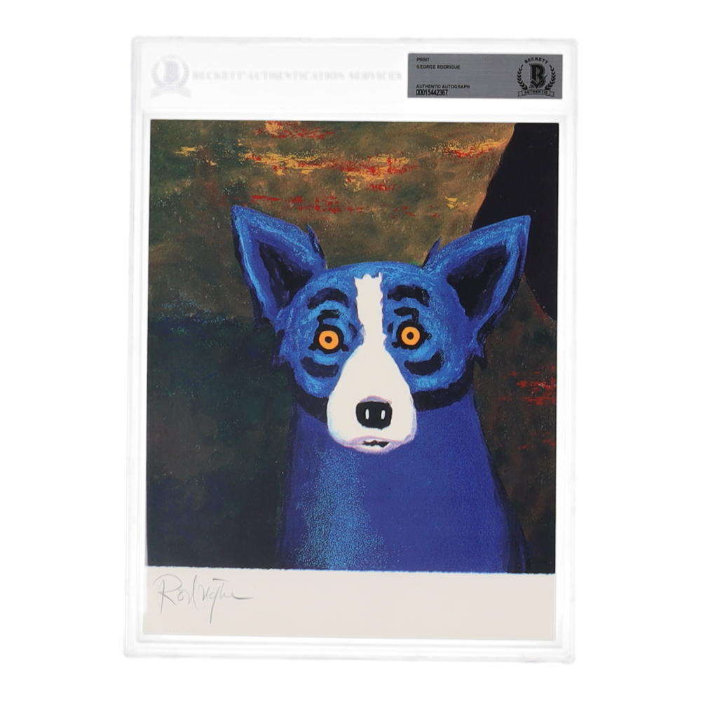 George Rodrigue Signed "Blue Dog" 8x10 Print (BAS) | Pristine Auction