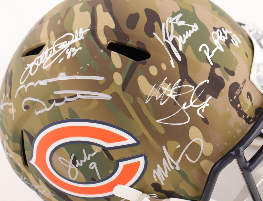 1985 Bears Full-Size Camo Alternate Speed Helmet Team-Signed by (28 ...